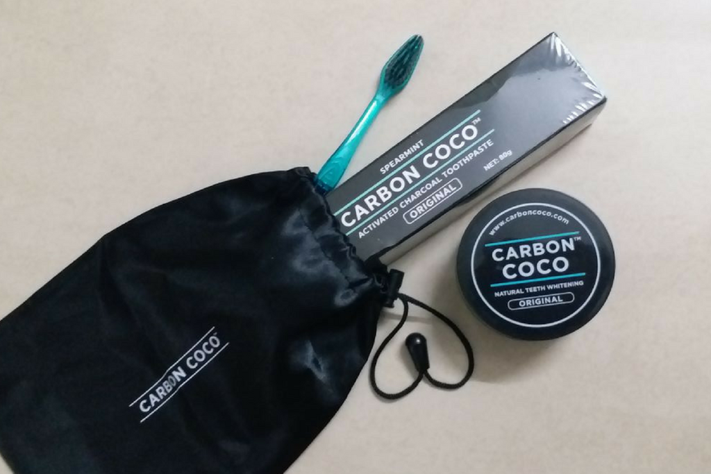 Review: Carbon Coco Teeth Whitening Kit - Pink Column